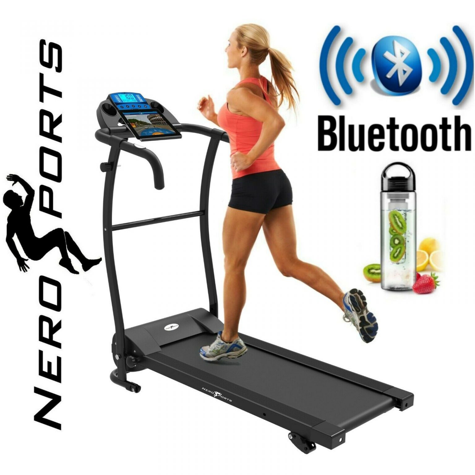 Bluetooth Electric Motorised Folding Treadmill / Running Machine by ...